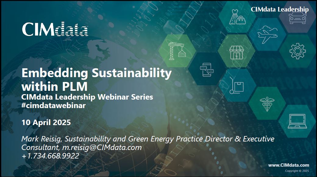 Sustainability Trends Within PLM from CIMdata - PLM Green Global Alliance